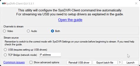 Bug No Launch Button In Gui Client · Issue 199 · Exelix11sysdvr