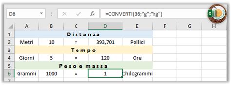 la funzione converti excel espresso