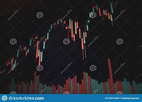 Shallow Depth Of Field Selective Focus With Details Of A Candlestick Chart On A Computer Screen