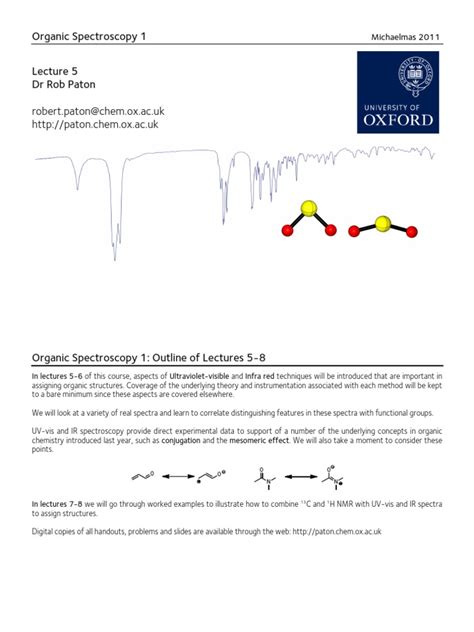 Lec5 Handout Gaps Pdf Ultravioletvisible Spectroscopy Infrared