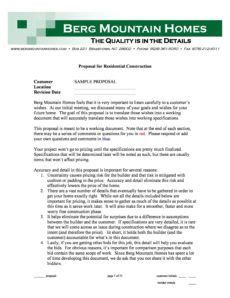Excavation Proposal Template