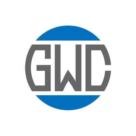 GWC letter logo design on white background. GWC creative initials ...