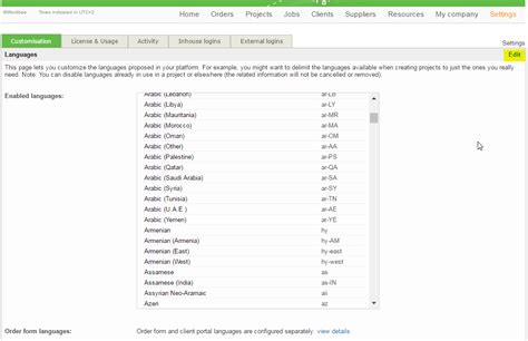 language iso codes visible in projects wordbee support and community