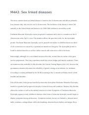 M4A3 Sex Linked Diseases Docx M4A3 Sex Linked Diseases The Most Common Fatal Sex Linked
