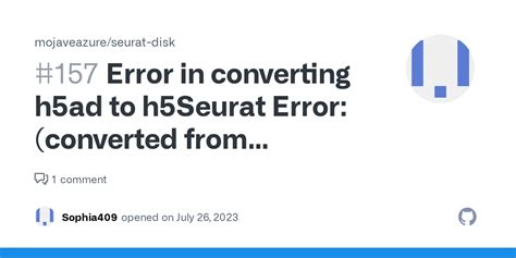 Error In Converting H5ad To H5seurat Error Converted From Warning