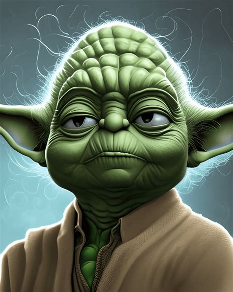 Arte Del Póster Ted Denson Como Yoda · Creative Fabrica