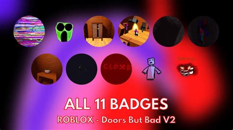 How to get ALL 11 BADGES in ROBLOX - DOORS But Bad V2 (TUTORIAL) - YouTube