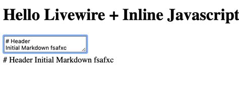 Complete Inline Javascript Example · Livewire Livewire · Discussion