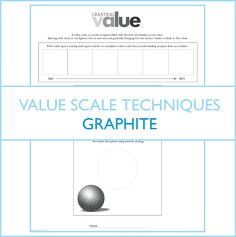 Value Scale Worksheet Graphite By Simple Lines By Karyn Giuliani