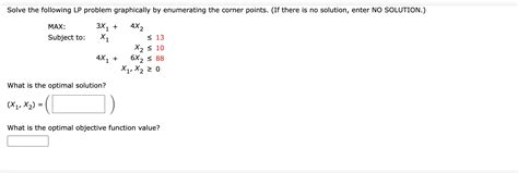 Solved Solve The Following LP Problem Graphically By Chegg