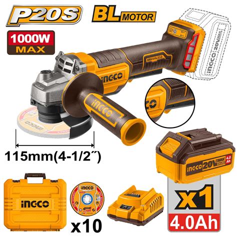 ელექტრო კუთხსახეხი 20ვ 115მმ Li Ion Proline Cagli2111561 Lvis