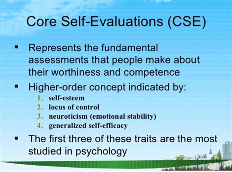 Core Self Evaluation Waht Is The Basic Concept Researchgate