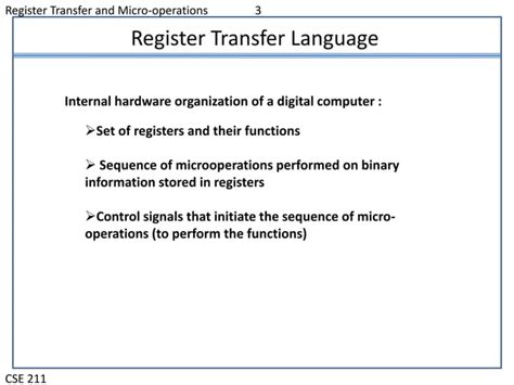 Register Transfer Language Pptx Programming Languages Computing