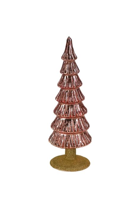 ნაძვის ხე მინის 9x28სმ ვარდისფერი