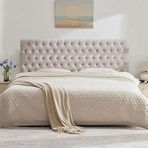 Kingfun Upholstered Queen Headboard Only Premium Linen