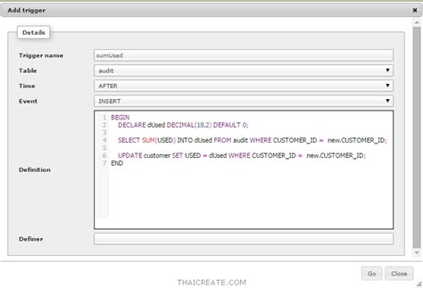 ตอนที่ 14 การสร้าง Trigger บน Mysql Database Mysql Trigger