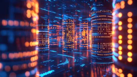 Innovative Data Storage System Processing Information In Futuristic