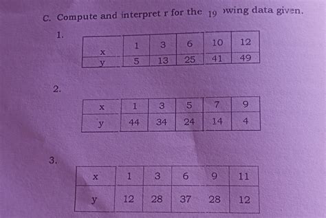 solved compute and interpret r for the 19 wing data given 1 2 3