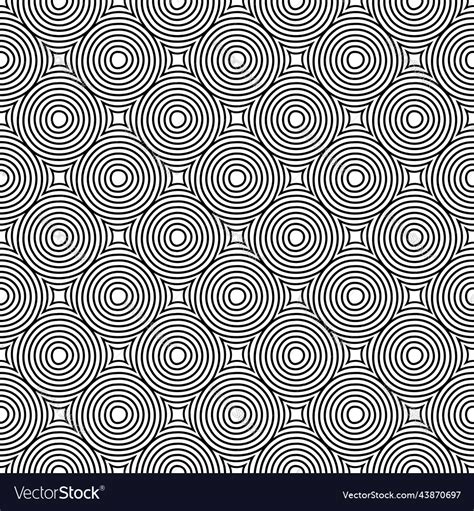 A Seamless Pattern Of Nested Circle Shapes Tribal Vector Image