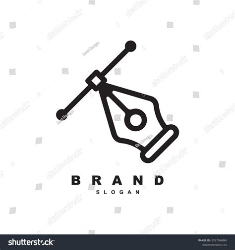 pen tool design vector illustration template stock vector royalty free