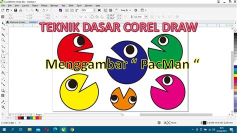 Belajar Teknik Dasar Corel Draw Kelas 3 SD Menggambar PacMan YouTube