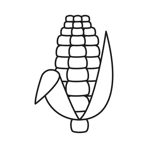 Corn Line Drawing
