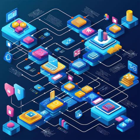 Digital Network Flow Mapping Technology And Data Integration Premium Ai Generated Image