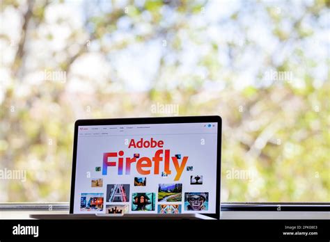 ITALY April 4 2023 Adobe Firefly Website Displayed On Mac Laptop