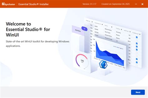 Installing Syncfusion Winui Web Installer Syncfusion