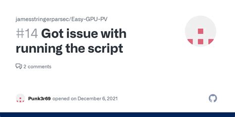 got issue with running the script · issue 14 · jamesstringerparsec