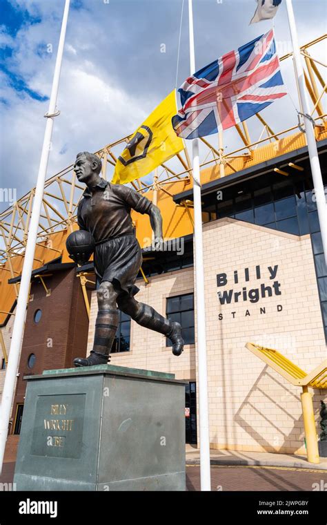 The Billy Wright Statue Outside Of The Wolverhampton Wanderers Molineux