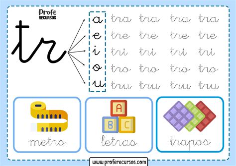 SÍlabas Trabadas Tr Tra Tre Tri Tro Tru Palabras Trabadas Tr