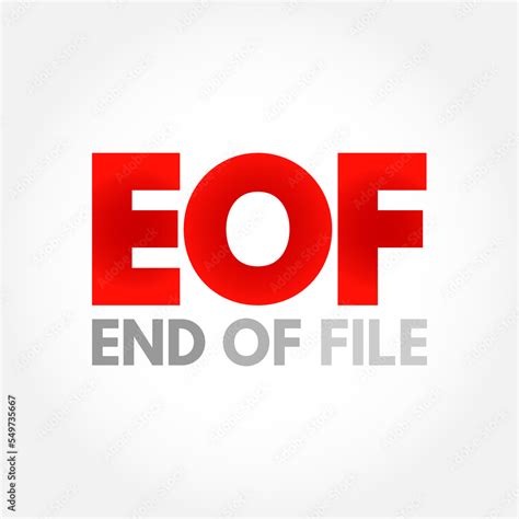 Eof End Of File Is A Condition In A Computer Operating System Where