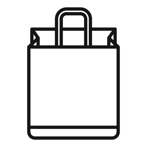 Eco Paper Bag Icon Outline Vector Food Pack 14866250 Vector Art At Vecteezy