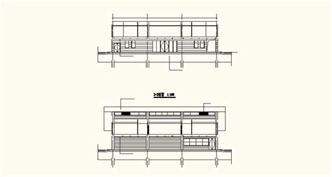 Building Elevation And Plan View Detail Autocad File