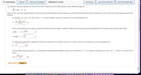[solved] The Spread Of Infectious Diseases Like Influenza A