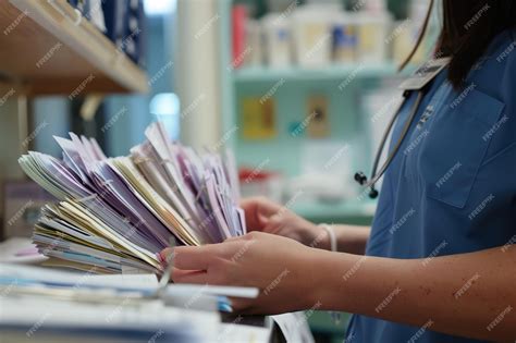 premium photo healthcare professional sorting through patient files