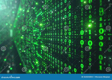 Digital Binary Coding On Network Futuristic Technology Background Concept Stock Image Image