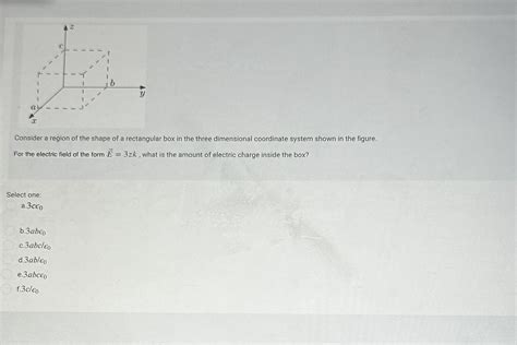 Solved Consider A Region Of The Shape Of A Rectangular Box Chegg Com
