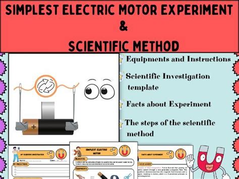 Simplest Electric Motor Experiment Stem Activities And Scientific Method Teaching Resources