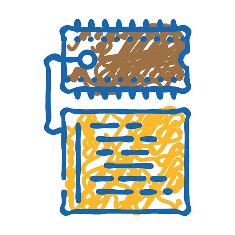 microcontroller programming electronics icon doodle illustration