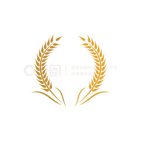 标志免抠元素 农业小麦标志模板矢量图标设计 模板免费下载 Eps格式 2000像素 编号43071437 千图网