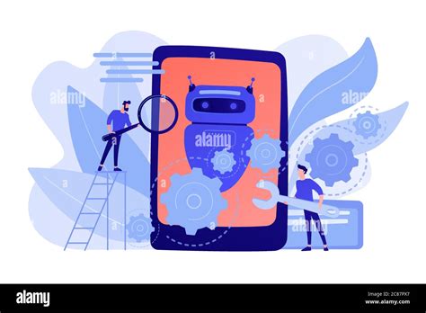 Chatbot App Development Concept Vector Illustration Stock Vector Image