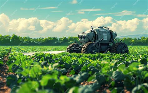Premium Photo Digital Illustration Of An Autonomous Agricultural