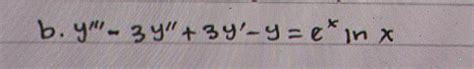 Solved Using The Variation Of Parameters Method Find The Chegg