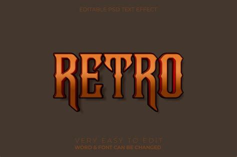 Premium Psd Retro 3d Text Effect