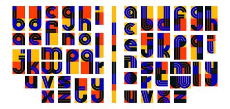 추상 기하학적 현대 글꼴 벡터 타이셋 로고 생성 알파벳 최소한의 기술 선형 형상 스타일 세련된 사각형 타일 문자 세트 어퍼