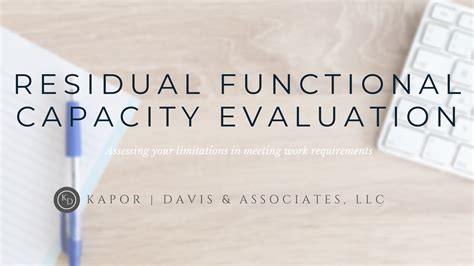 Residual Functional Capacity Rfc Kapor Law