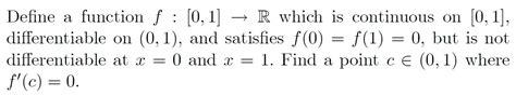 solved define a function f [0 1]→r which is continuous on
