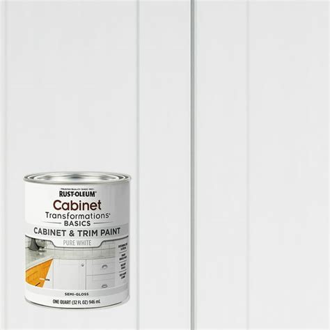 Pure White Rust Oleum Transformations Semi Gloss Cabinet And Trim Paint 372007 Quart Pure White Rust Oleum Transformations Semi Gloss Cabinet And Trim Paint 372007 Quart